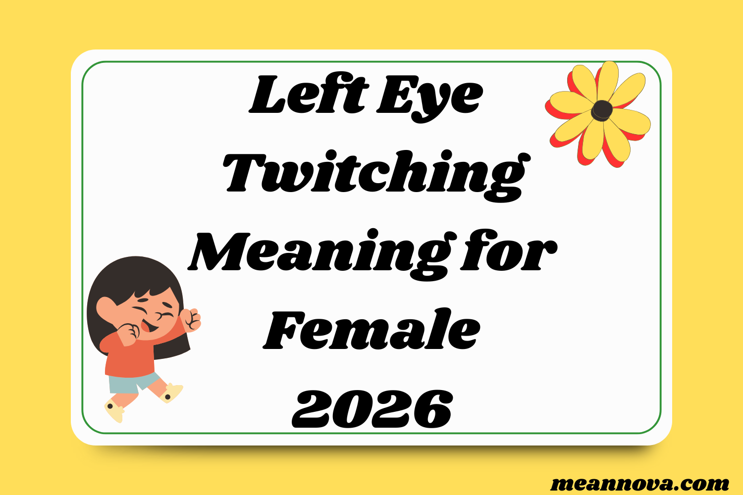 Left Eye Twitching Meaning for Female Spiritual Emotional 2026